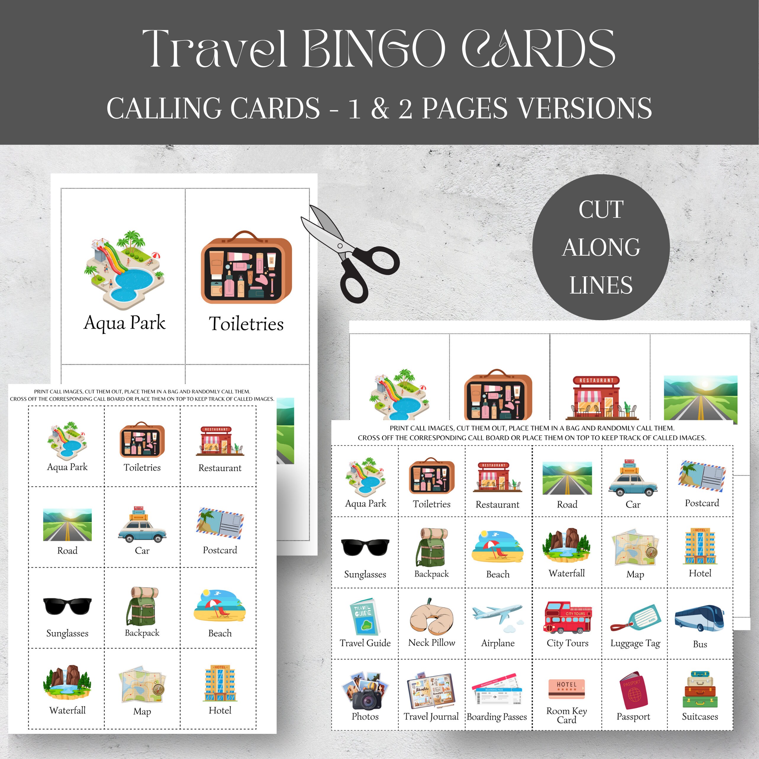 Travel Bingo, 30 Travel Bingo Cards, Road Trip Game, Travel Game ...