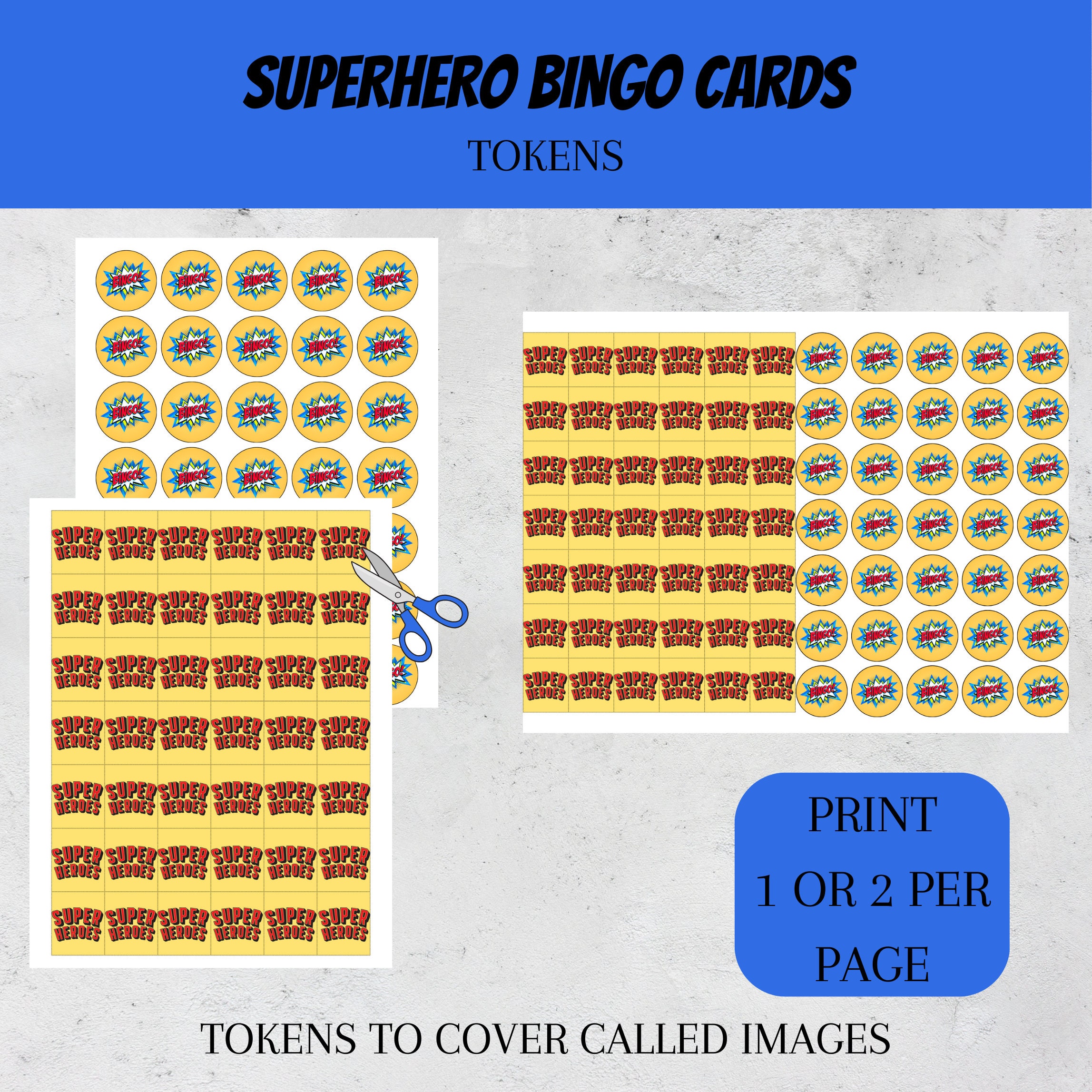 Superhero Bingo, Superhero Bingo Printable, Comic Bingo, Superhero ...