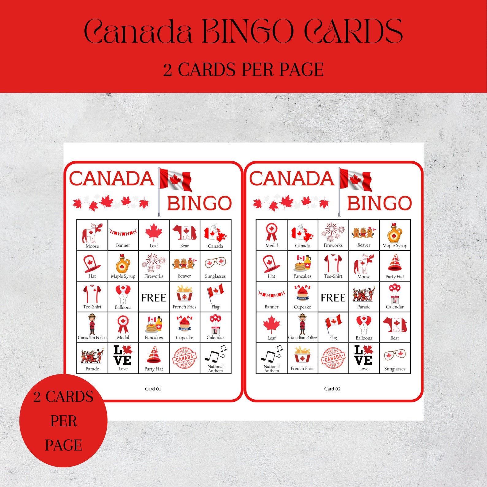 Canada Bingo, 30 Canada Bingo Cards, Canada Day Activity, Canadian ...
