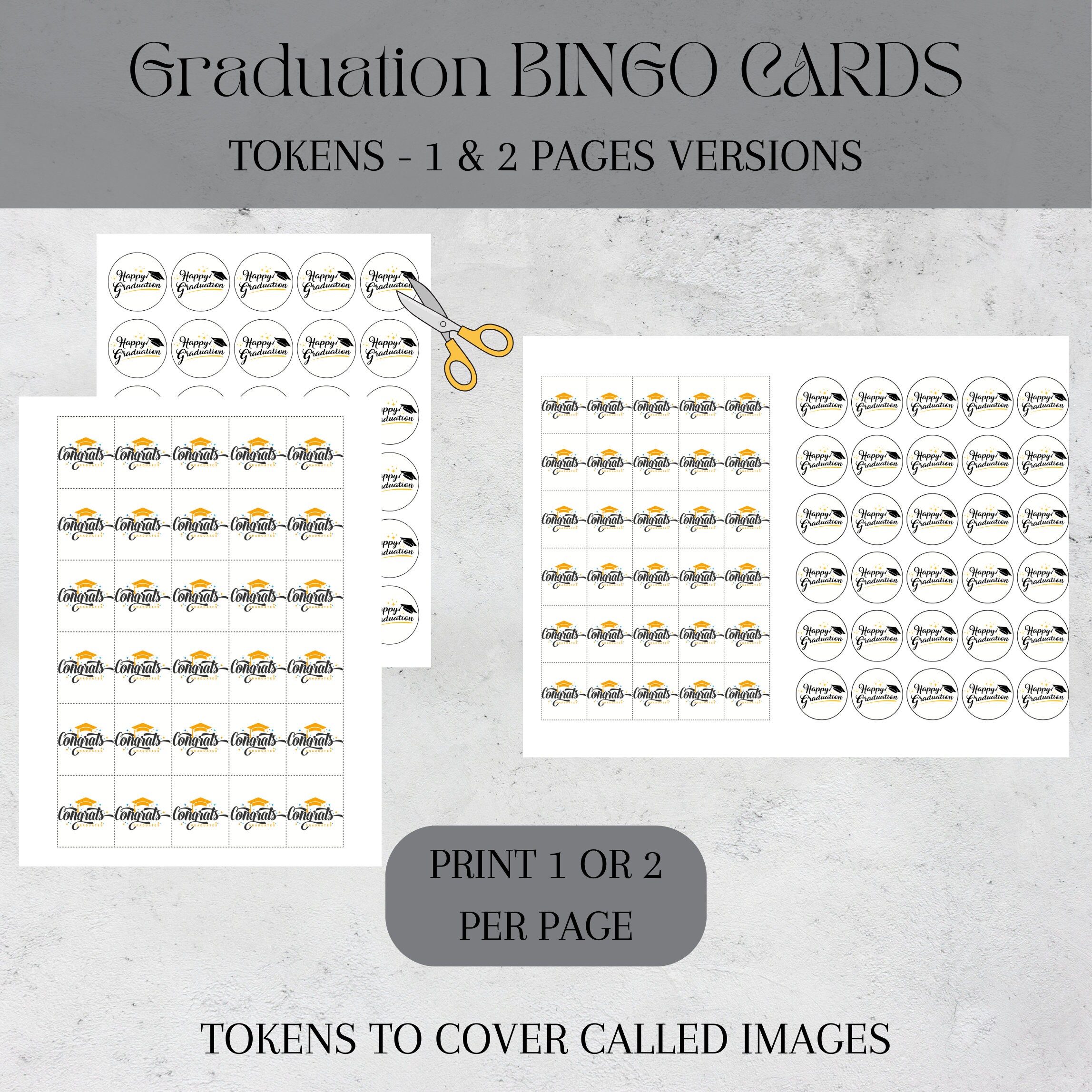 Graduation Bingo, 30 Graduation Bingo Cards, Graduation Party Ideas ...