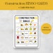 Construction Bingo, 30 Construction Bingo Cards, Construction Birthday ...