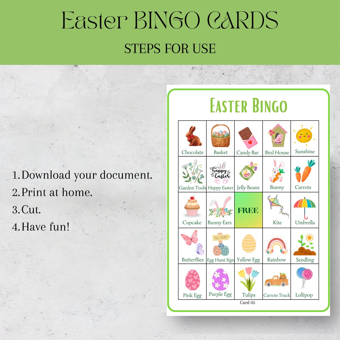 Easter Bingo 30 Printable Easter Bingo Cards Easter Activity for Kids ...