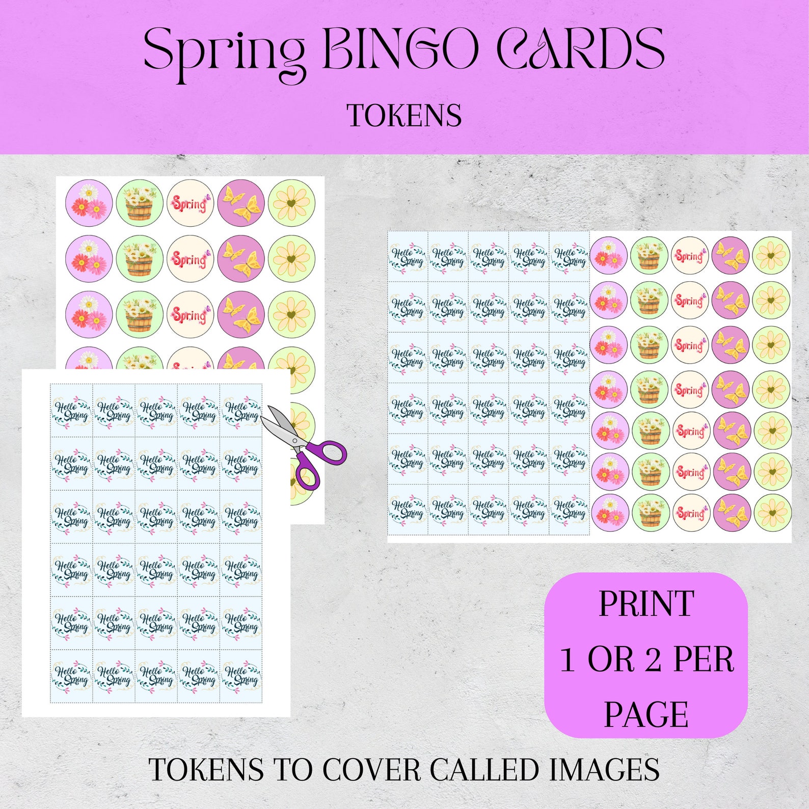 Printable Spring Bingo, 30 Spring Bingo Cards, Spring Bingo Kids ...