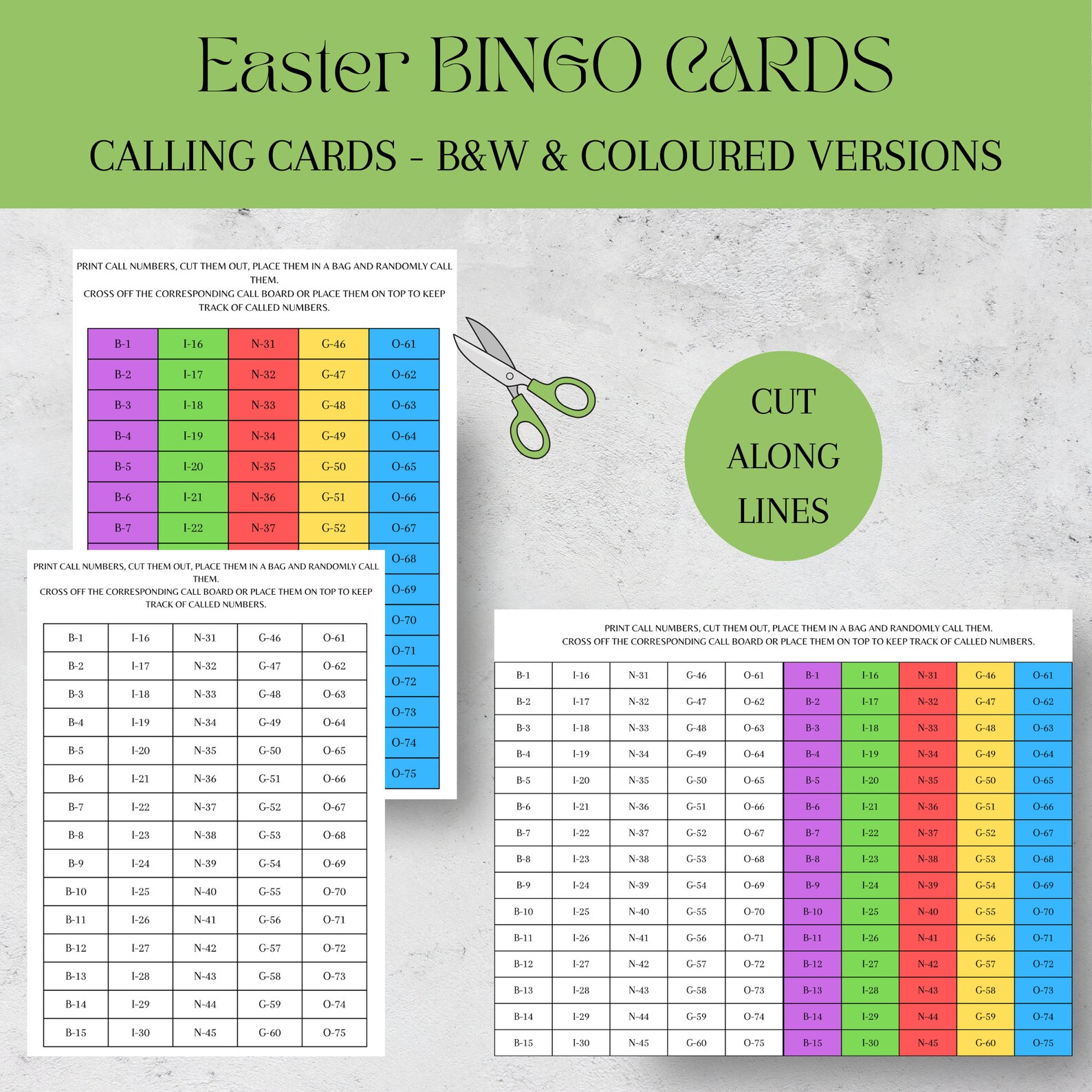 Easter Bingo 30 Printable Easter Bingo Cards Easter Activity for Kids ...