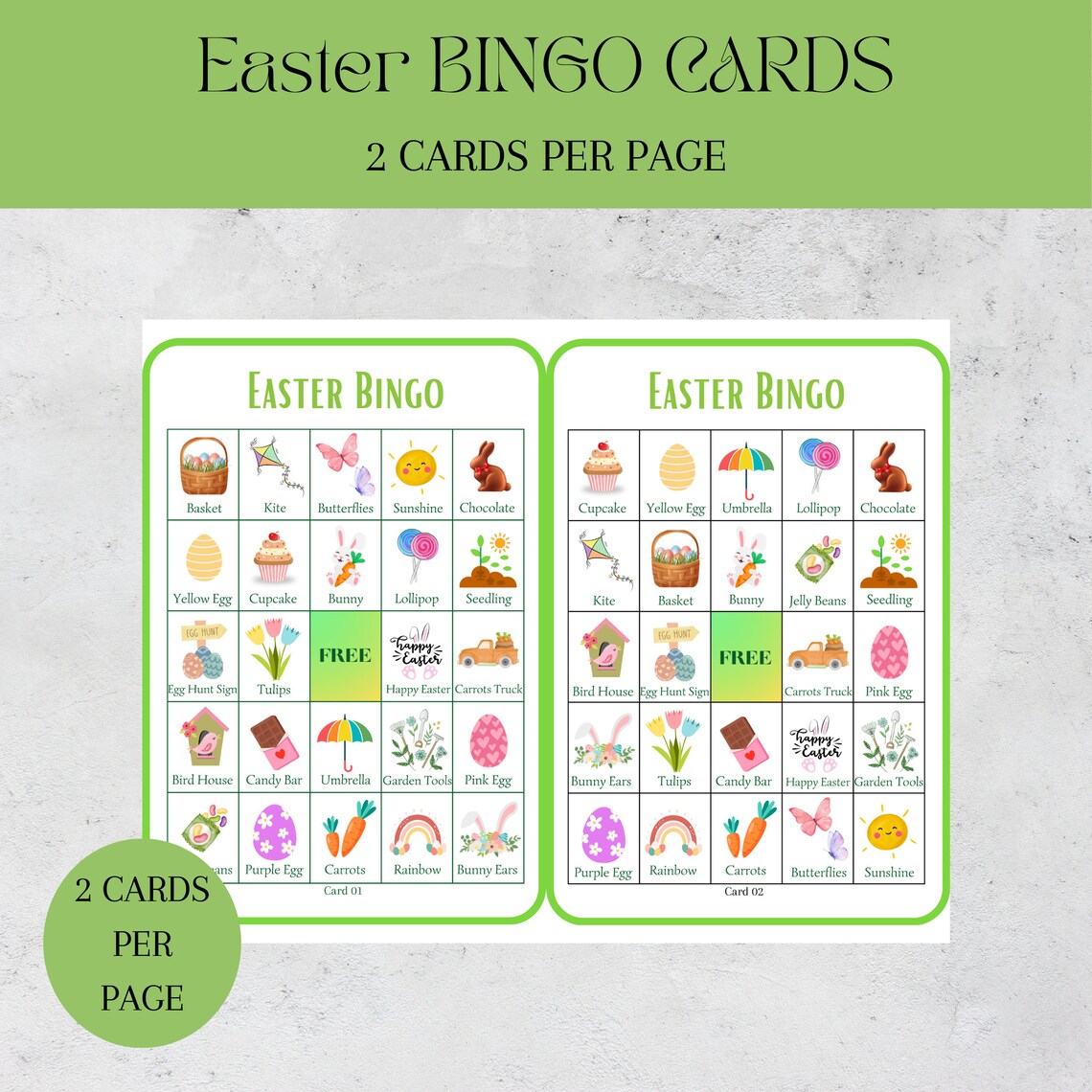 Easter Bingo 30 Printable Easter Bingo Cards Easter Activity for Kids ...