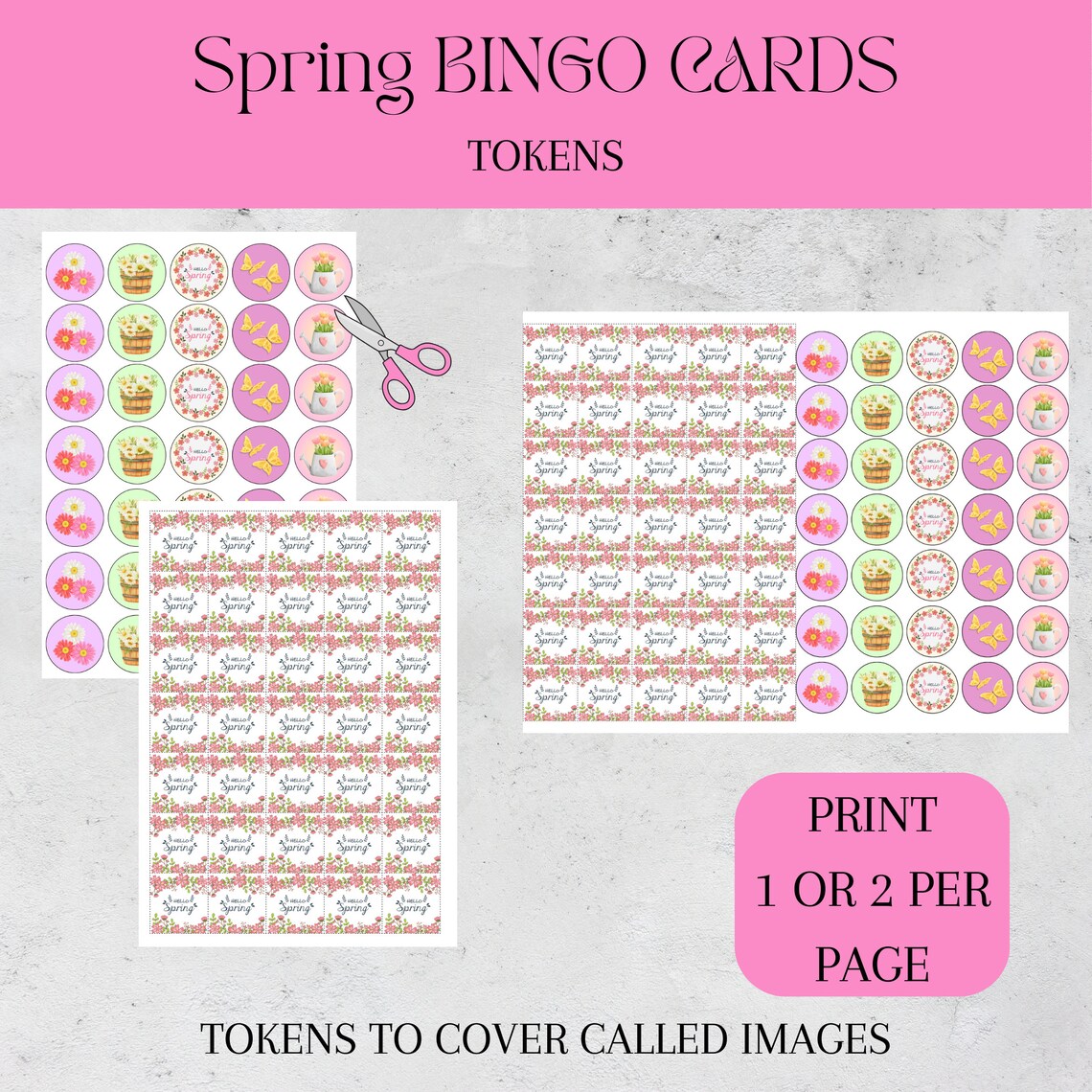 Printable Spring Bingo 30 Spring Bingo Cards Spring Activity for Kids ...