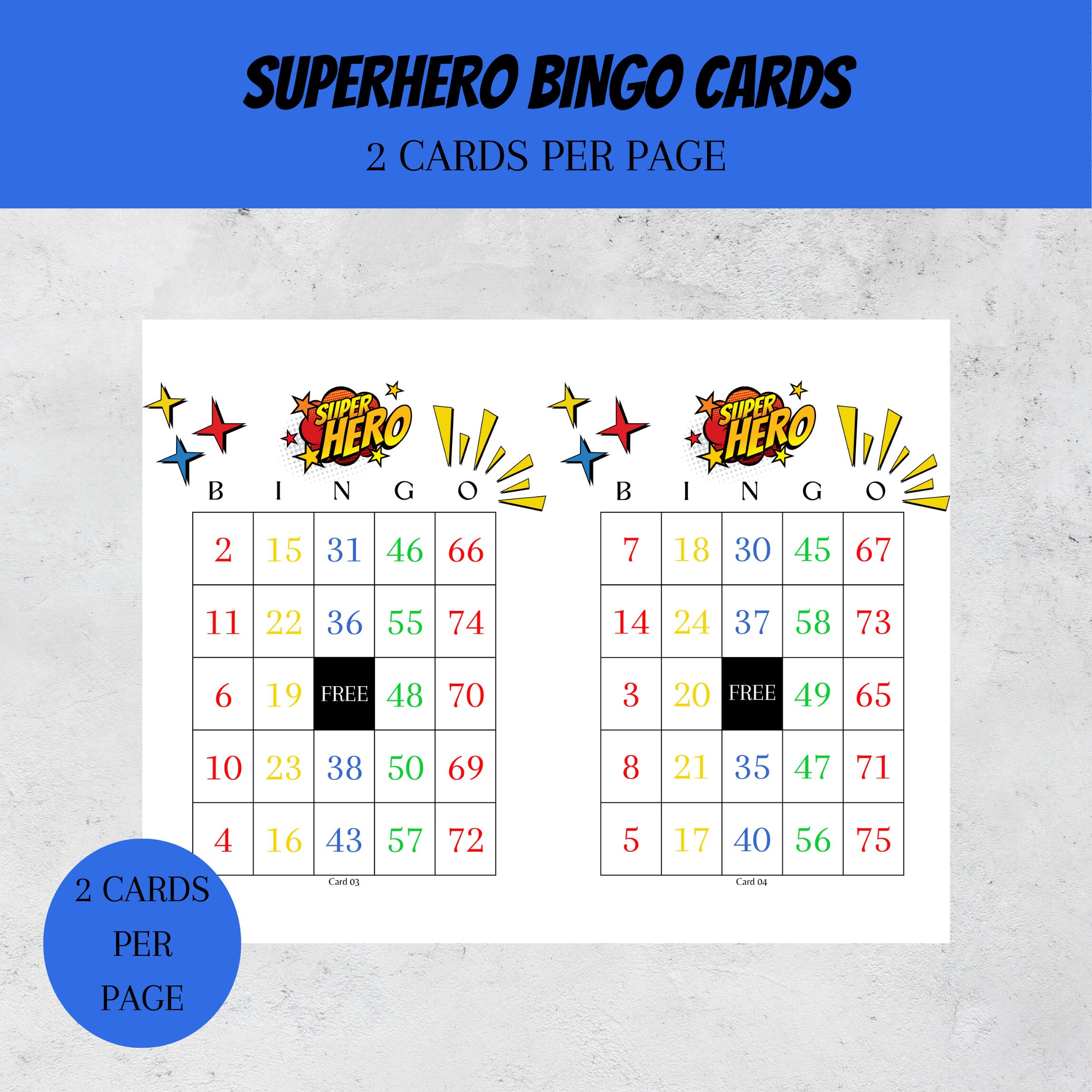 Superhero Bingo, Superhero Bingo Printable, Comic Bingo, Superhero ...