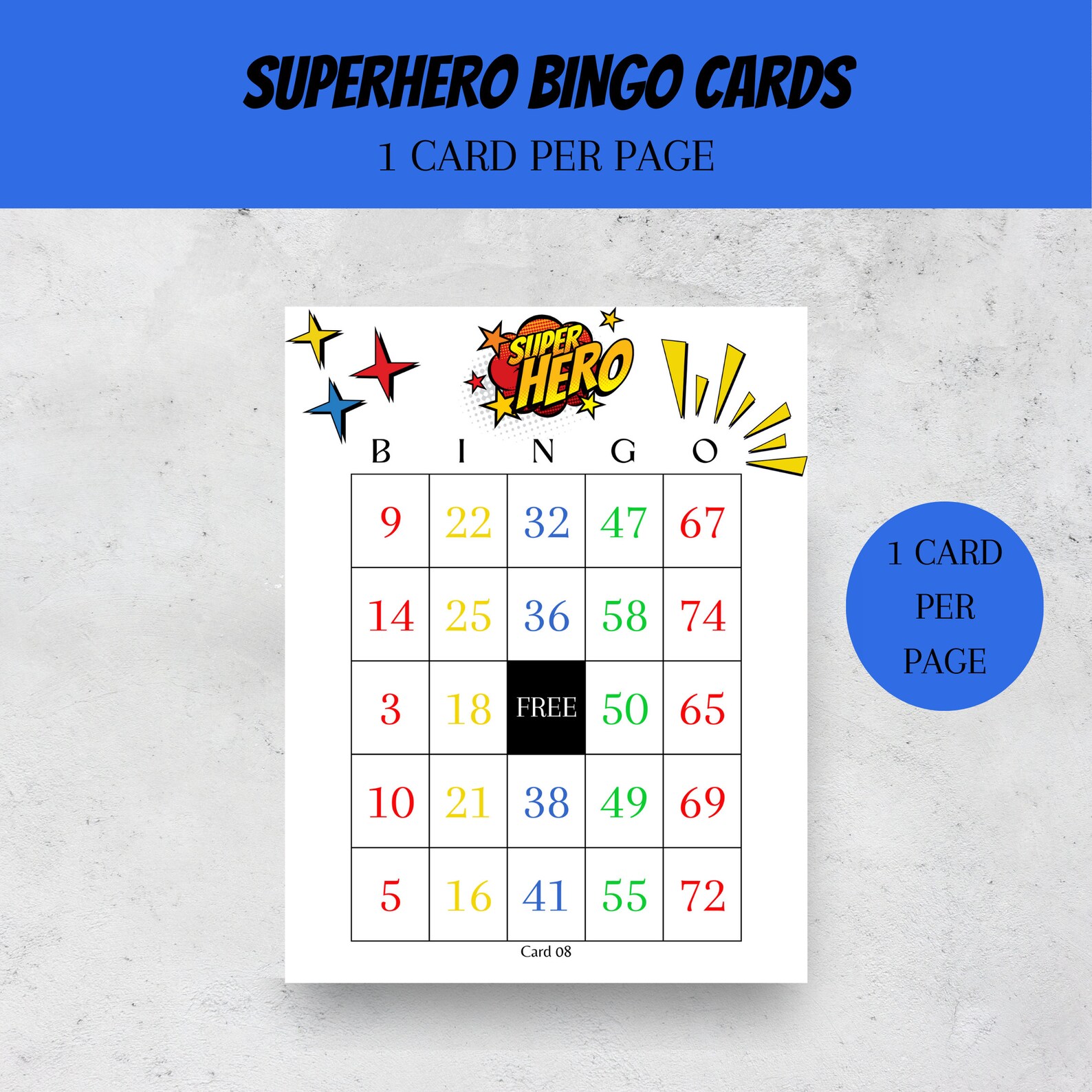 Superhero Bingo, Superhero Bingo Printable, Comic Bingo, Superhero ...