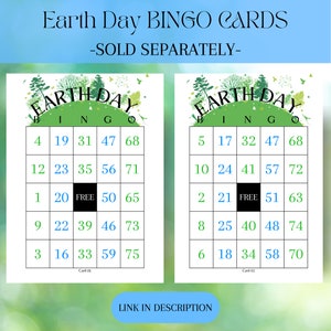 Earth Day Bingo, Earth Day Game, Earth Day Party Activity, Earth Day ...