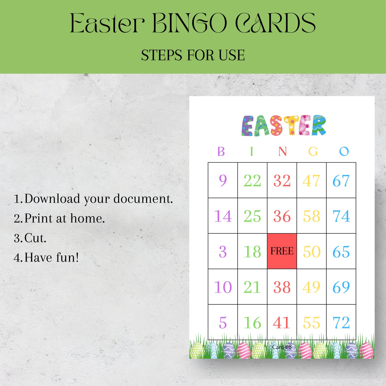 Easter Bingo 30 Printable Easter Bingo Cards Easter Activity for Kids ...