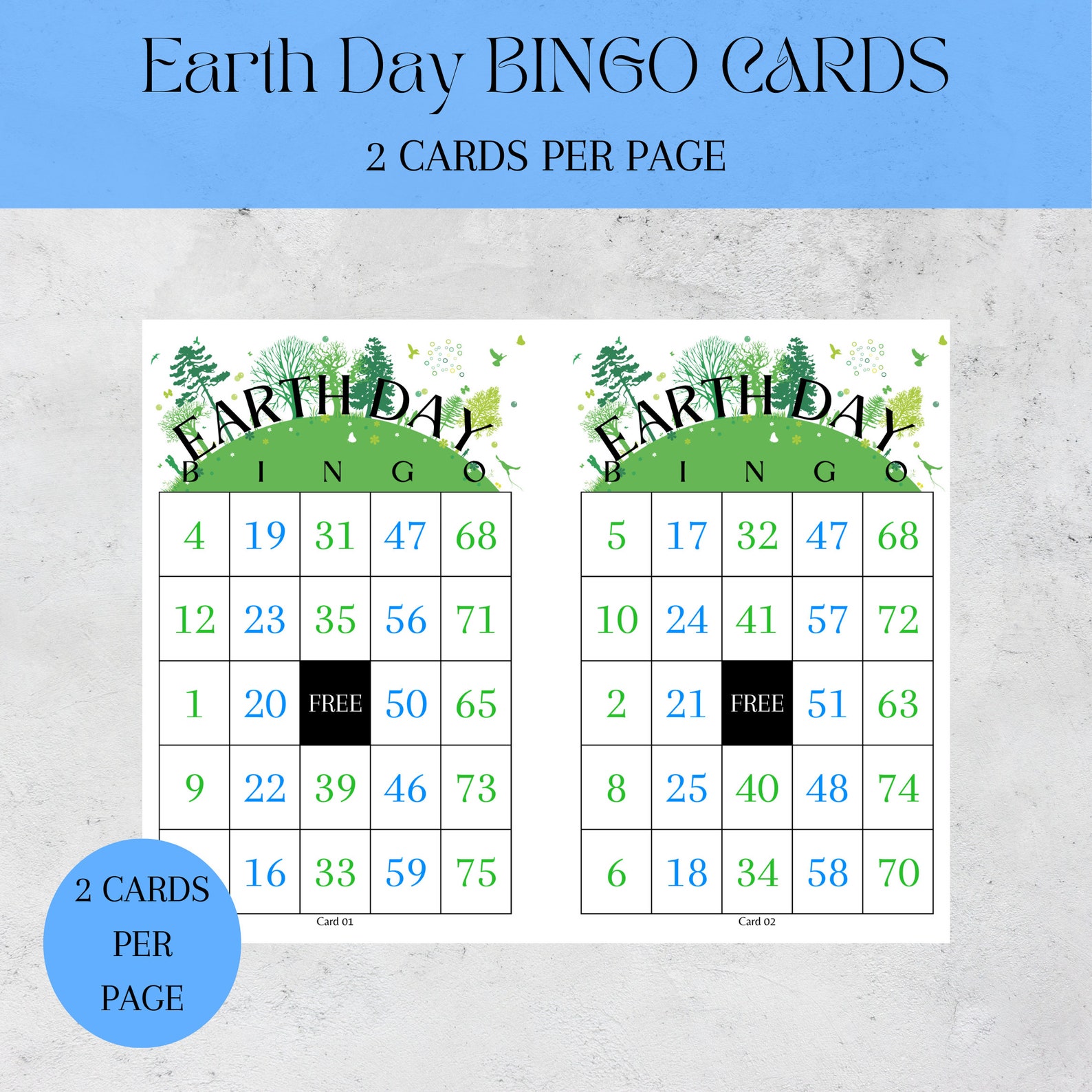 Earth Day Bingo, Earth Day Game, Earth Day Party Activity, Earth Day ...