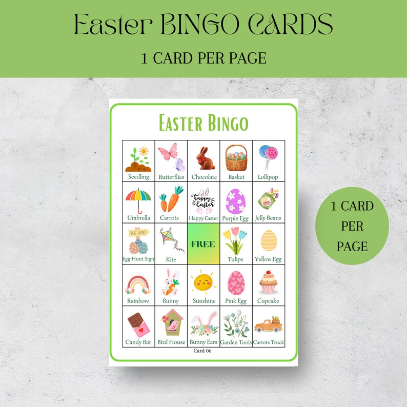 Easter Bingo 30 Printable Easter Bingo Cards Easter Activity for Kids ...