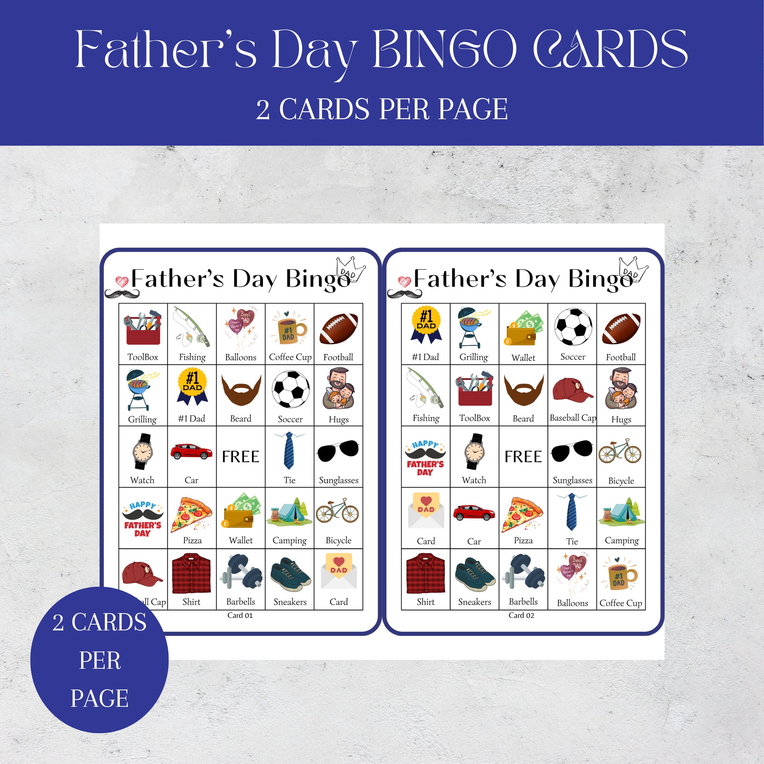 Printable Father's Day Bingo, 30 Father's Day Bingo Cards, Father's Day ...