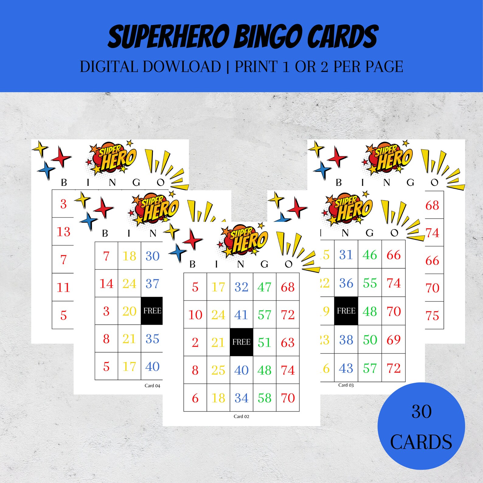 Superhero Bingo, Superhero Bingo Printable, Comic Bingo, Superhero ...