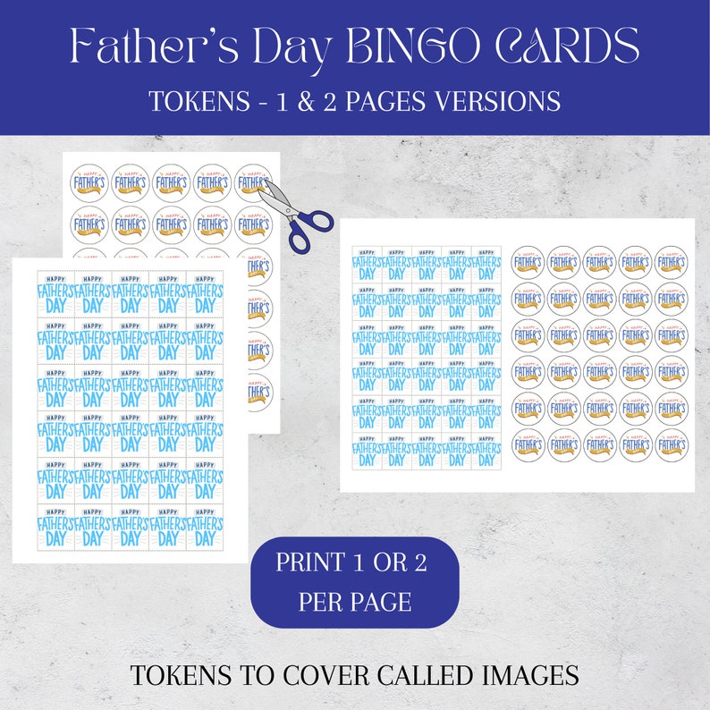 Printable Father's Day Bingo, 30 Father's Day Bingo Cards, Father's Day ...