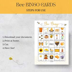 Bee Bingo, Printable 30 Bee Bingo Game Cards, Garden Party Bingo, Bee ...
