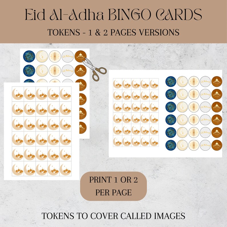 Eid Al-adha Bingo Cards, 30 Printable Bingo Cards, Printable Bingo, Eid ...