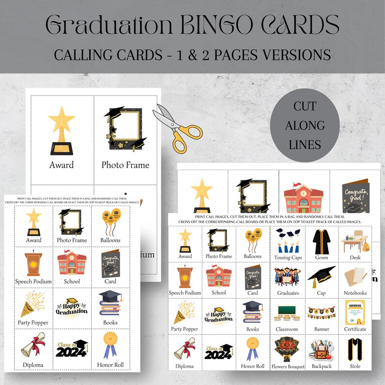 Graduation Bingo, 30 Graduation Bingo Cards, Graduation Party Ideas ...