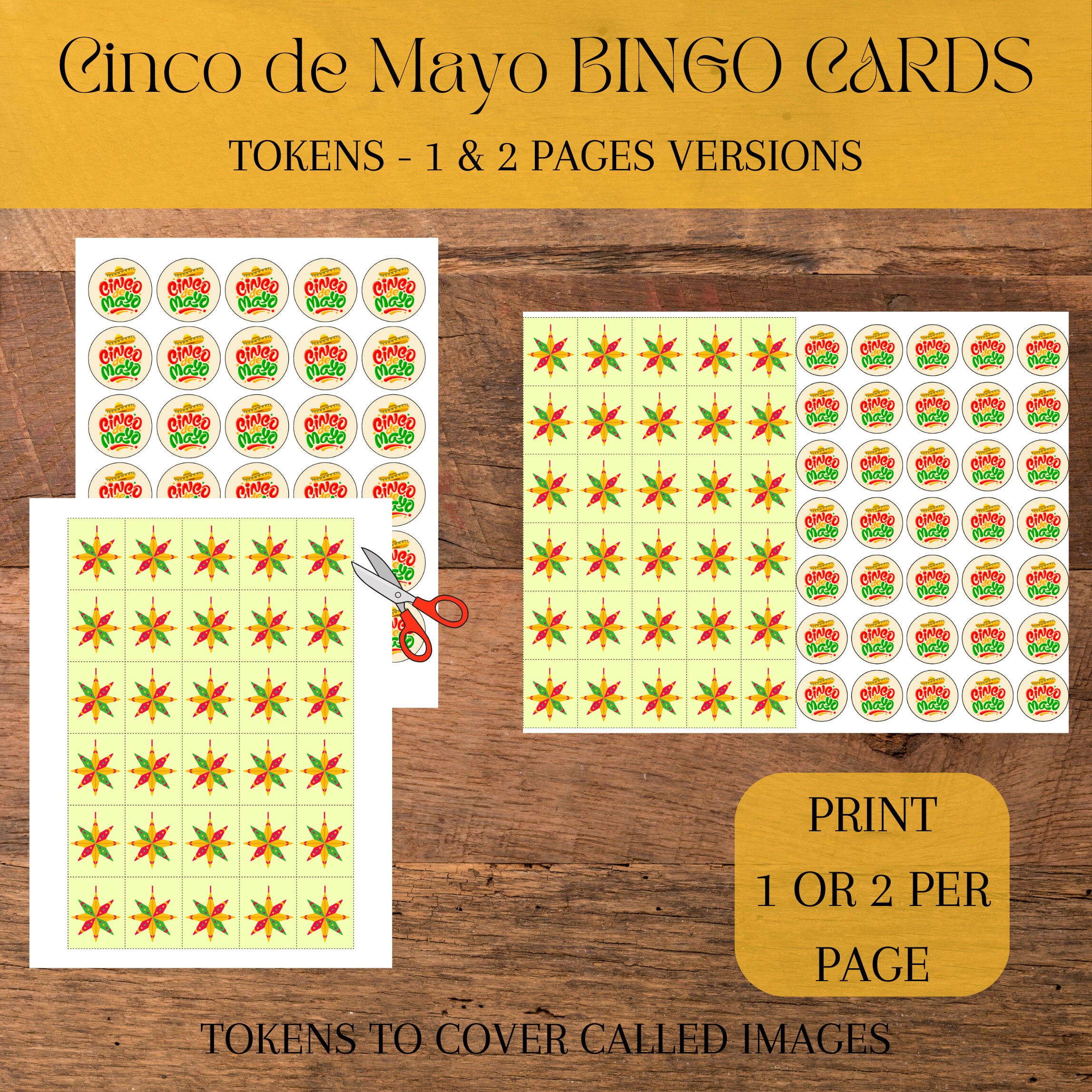 Fiesta Bingo, 30 Printable Fiesta Bingo Cards, Fiesta Activity for Kids ...