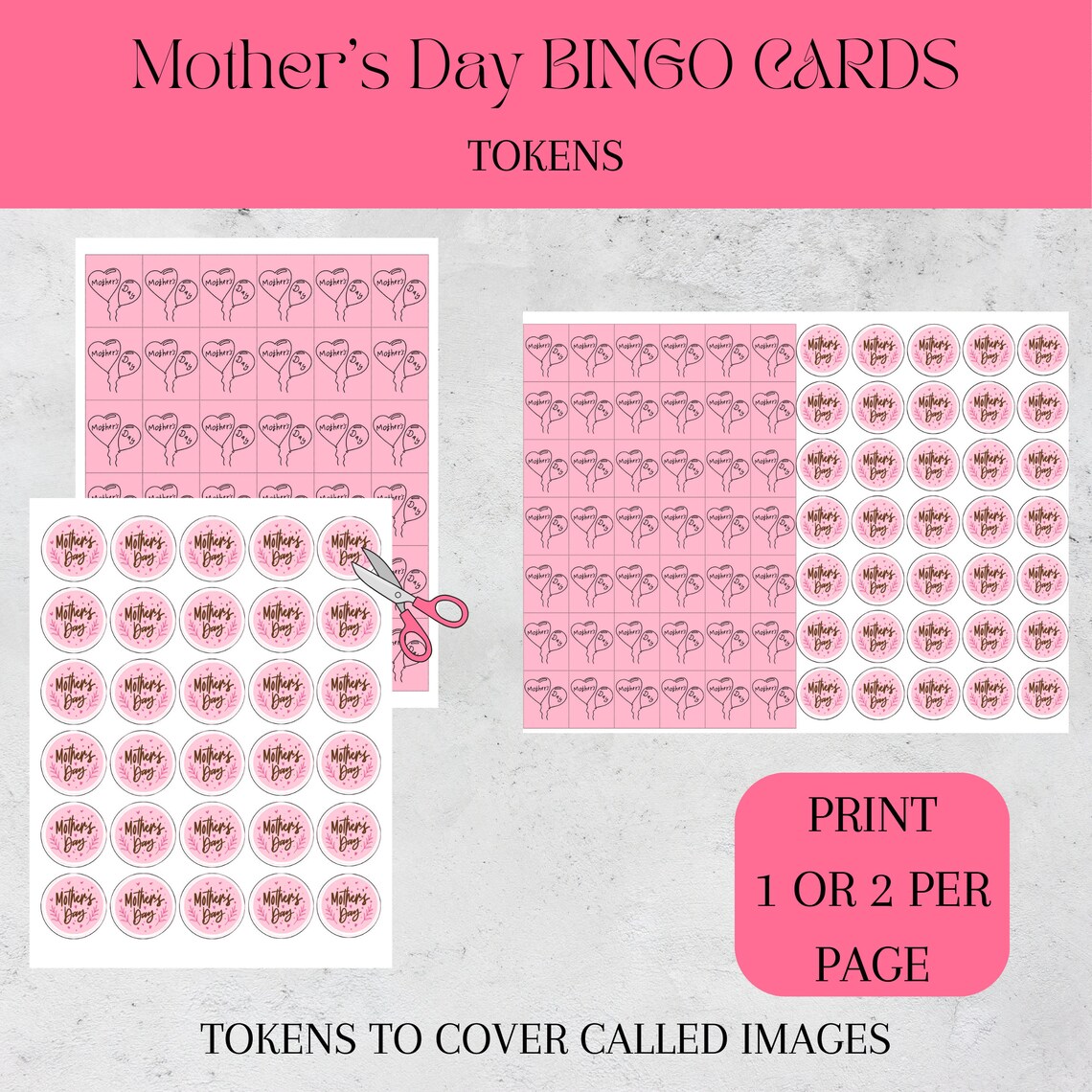 Printable Mother's Day Bingo, 30 Mother's Day Bingo Cards, Mother's Day ...