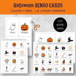 Halloween Bingo, 30 Halloween Bingo Cards, Halloween Games, Kids ...