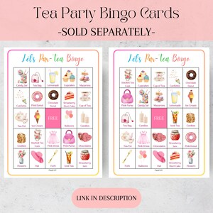 Tea Party Bingo, 30 Printable Tea Party Bingo Cards, Tea Party Game ...