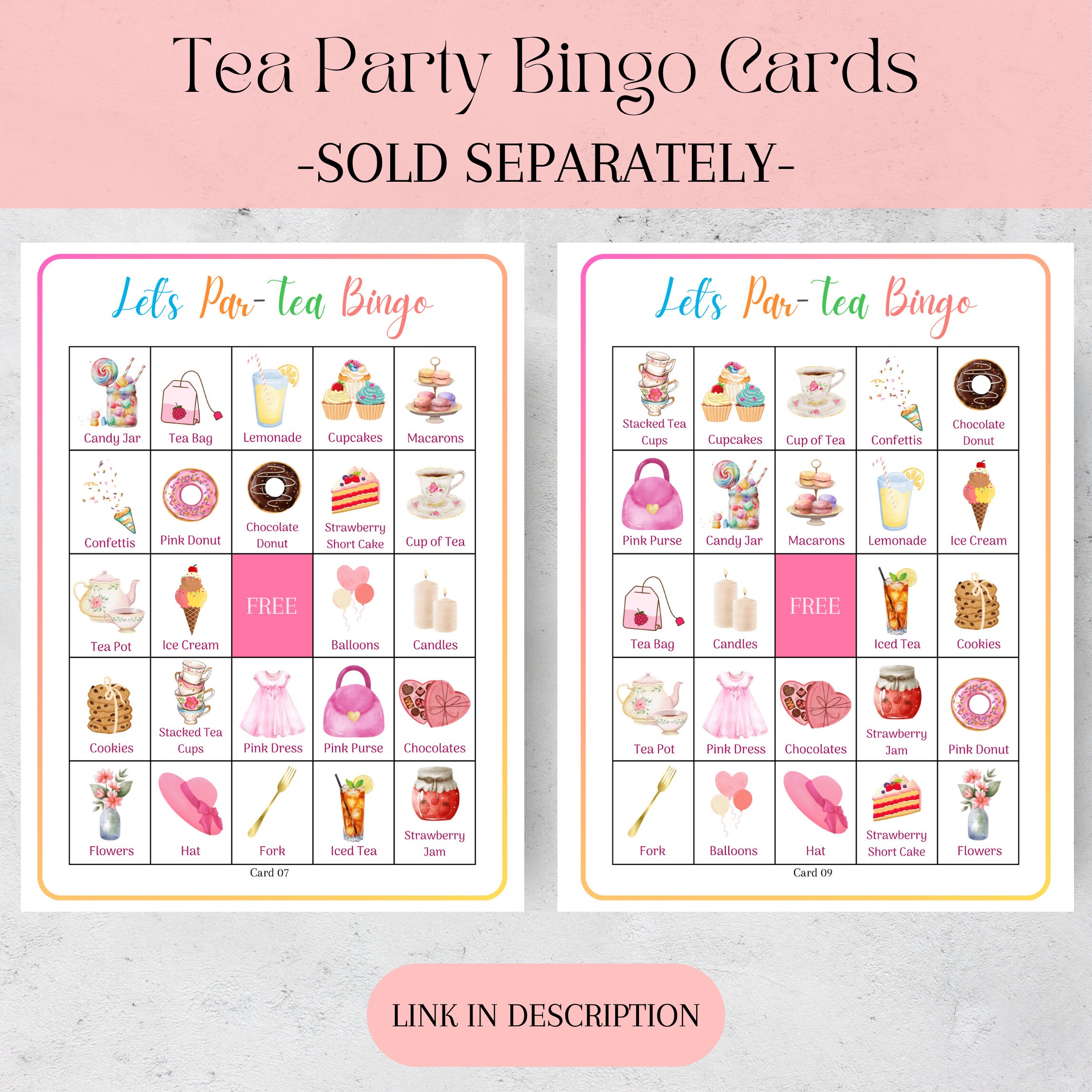 Tea Party Bingo, 30 Printable Tea Party Bingo Cards, Tea Party Game ...