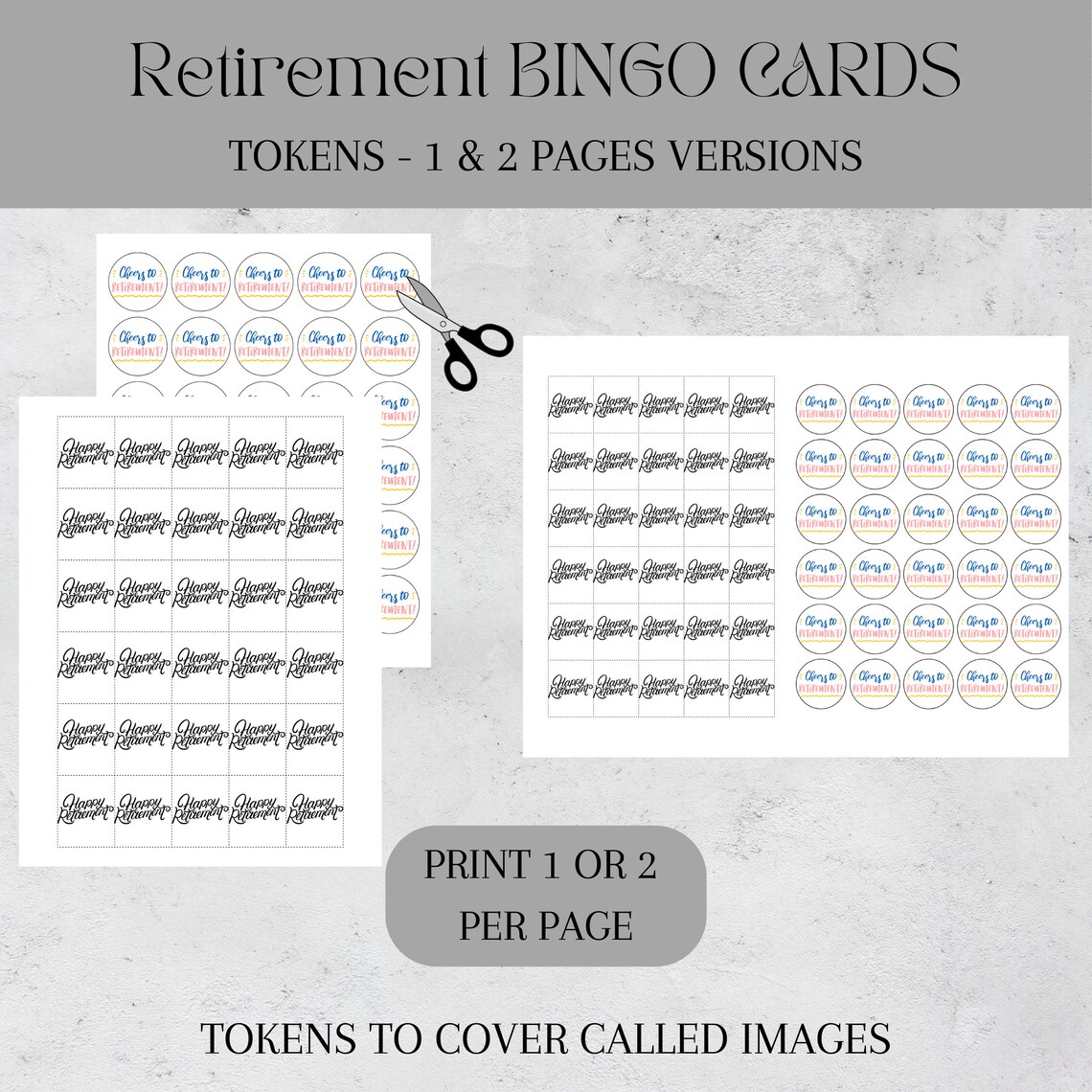 Retirement Bingo, 30 Retirement Bingo Cards, Retirement Activity ...