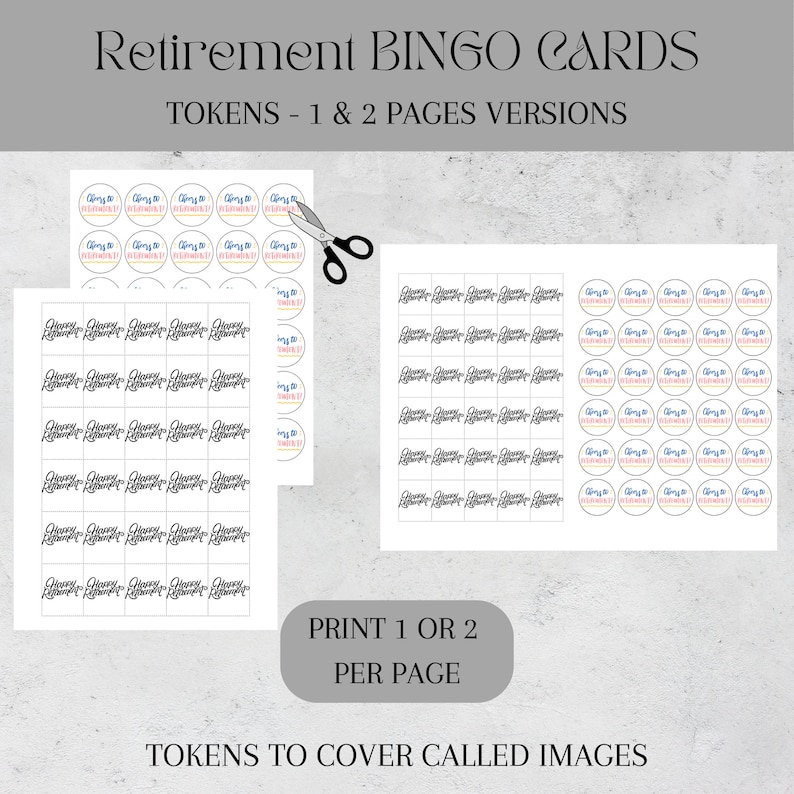Retirement Bingo, 30 Retirement Bingo Cards, Retirement Activity ...
