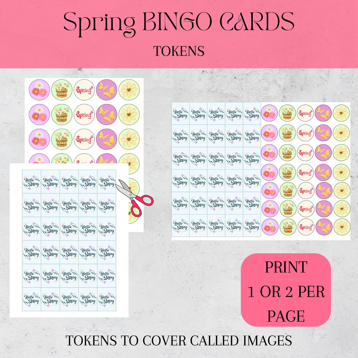 Printable Spring Bingo, 30 Spring Bingo Cards, Spring Bingo Kids ...