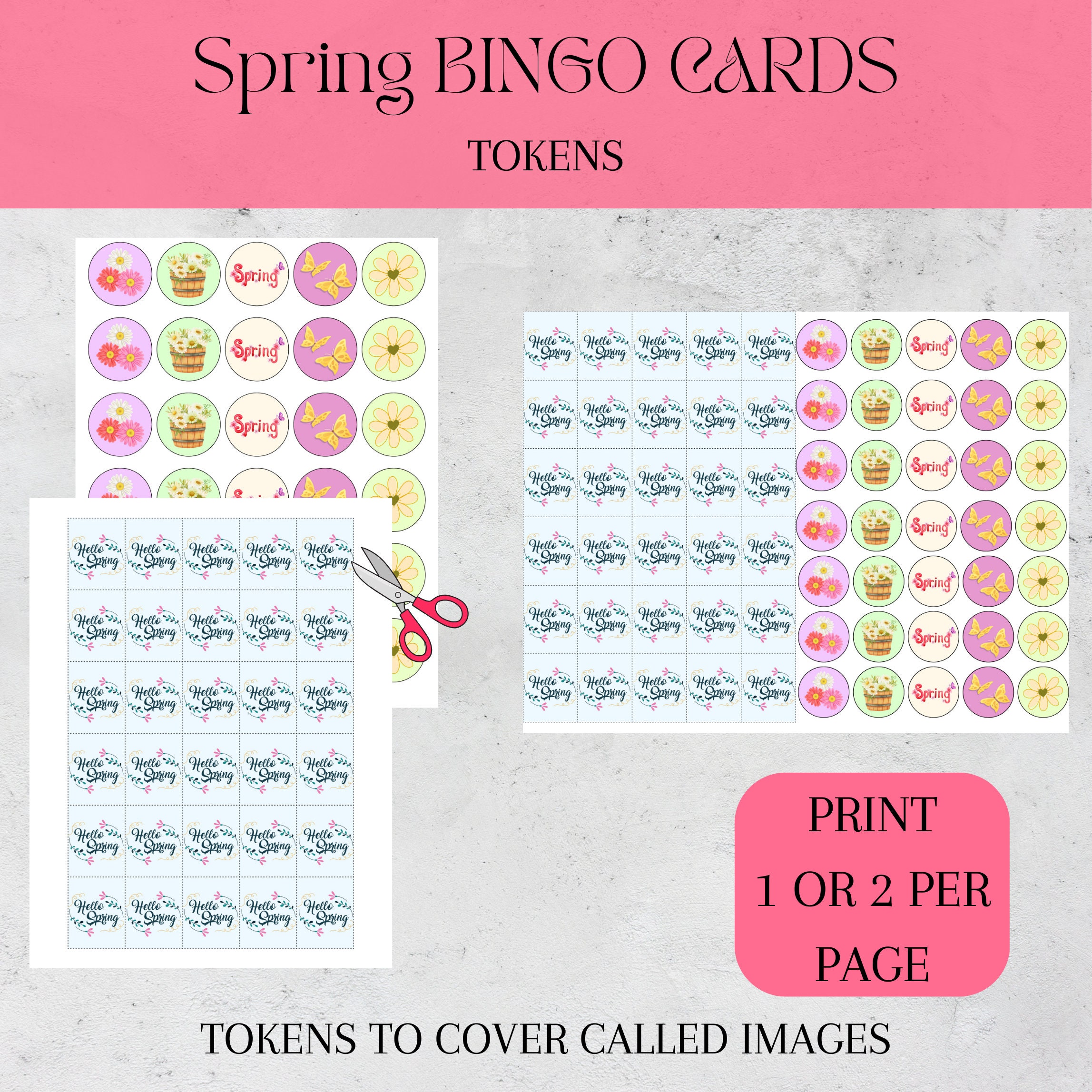 Printable Spring Bingo, 30 Spring Bingo Cards, Spring Bingo Kids ...