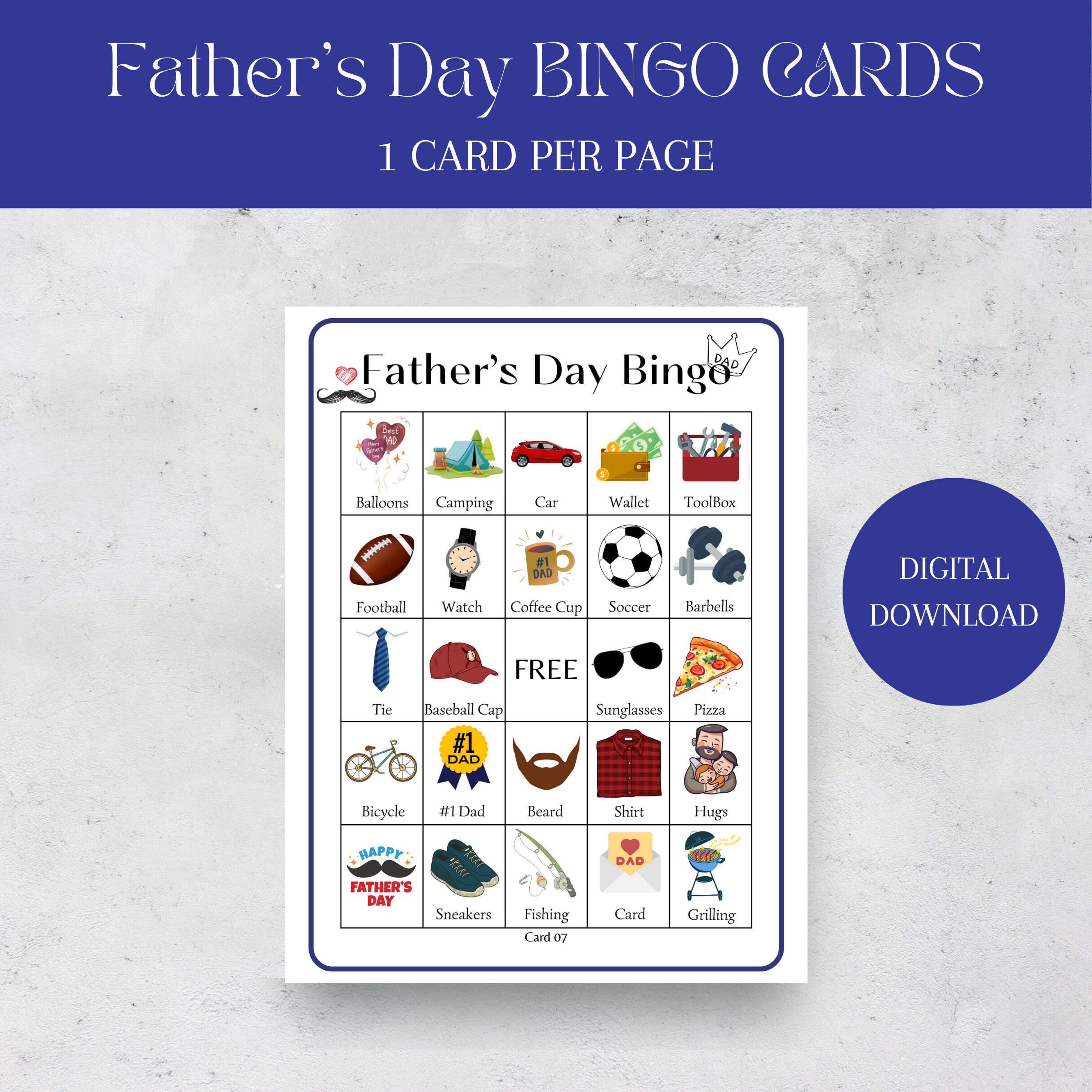 Printable Father's Day Bingo, 30 Father's Day Bingo Cards, Father's Day ...