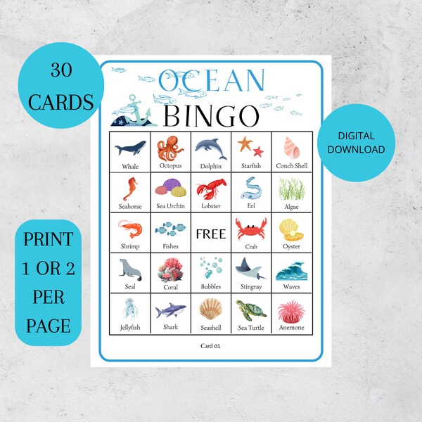 Sea Bingo - Etsy