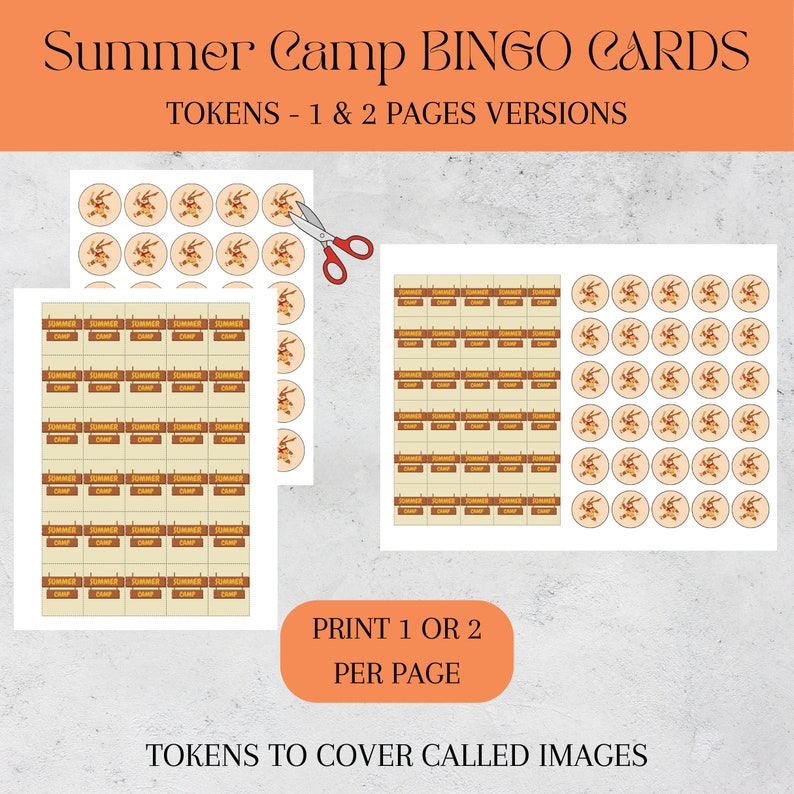 Summer Camp Bingo, 30 Summer Camp Bingo Cards, Summer Camp Game, Camp ...