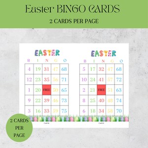 Easter Bingo 30 Printable Easter Bingo Cards Easter Activity for Kids ...