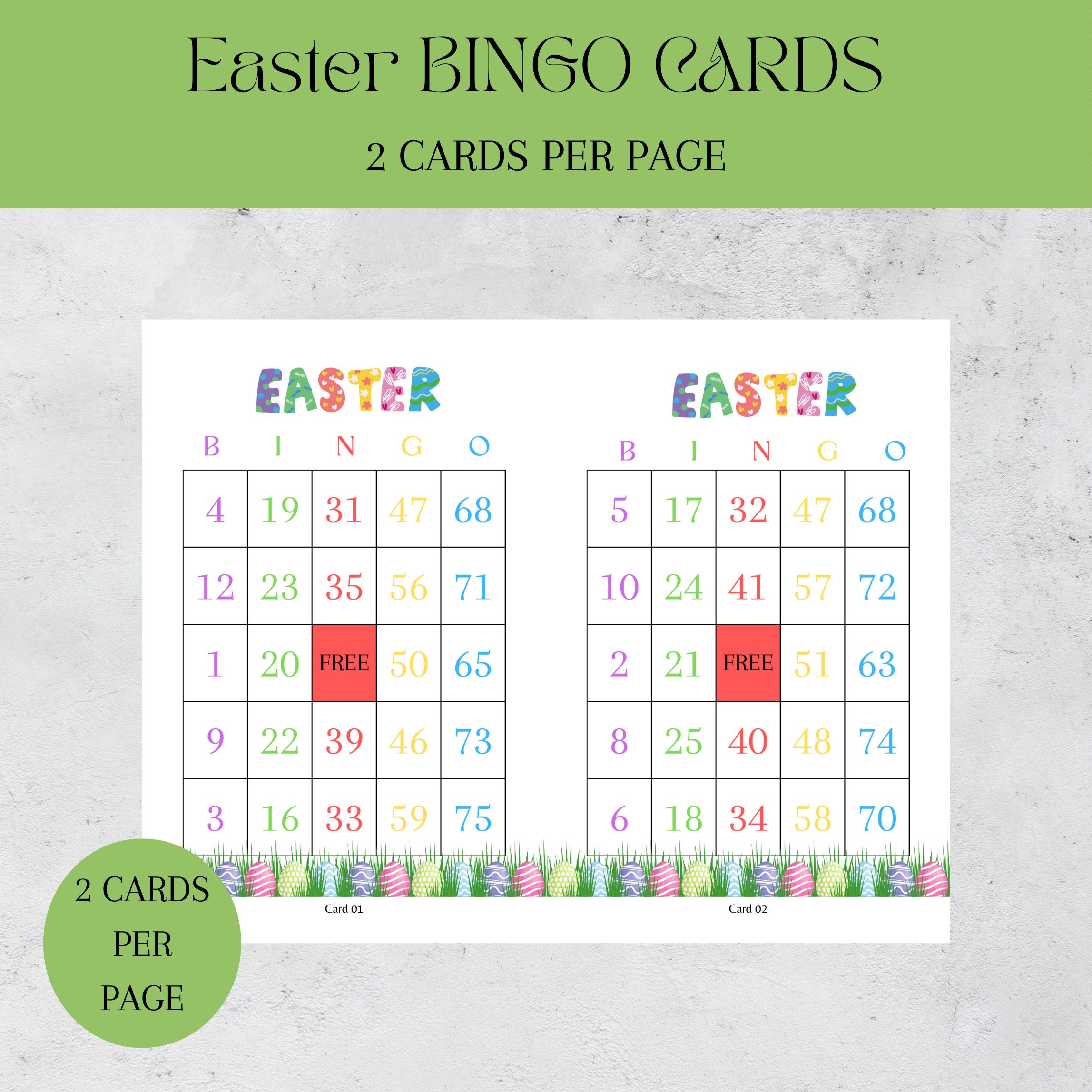 Easter Bingo 30 Printable Easter Bingo Cards Easter Activity for Kids ...
