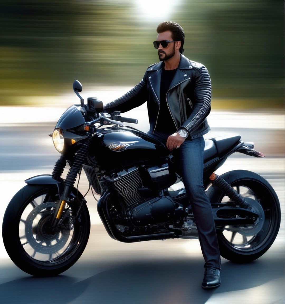 Men's Premium Leather Motorcycle Jacket Classic Biker Style With Modern ...