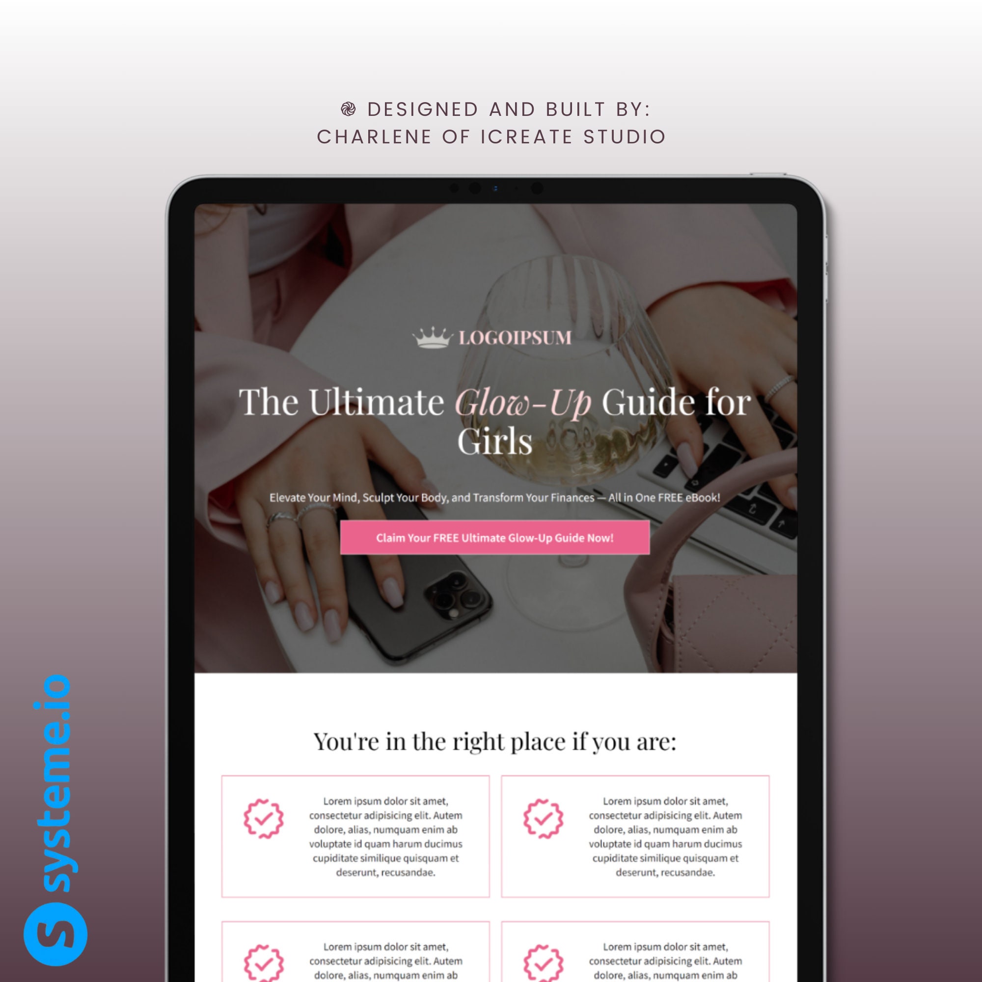 Systeme.io Template Ebook or Digital Product Lead Funnel Template ...
