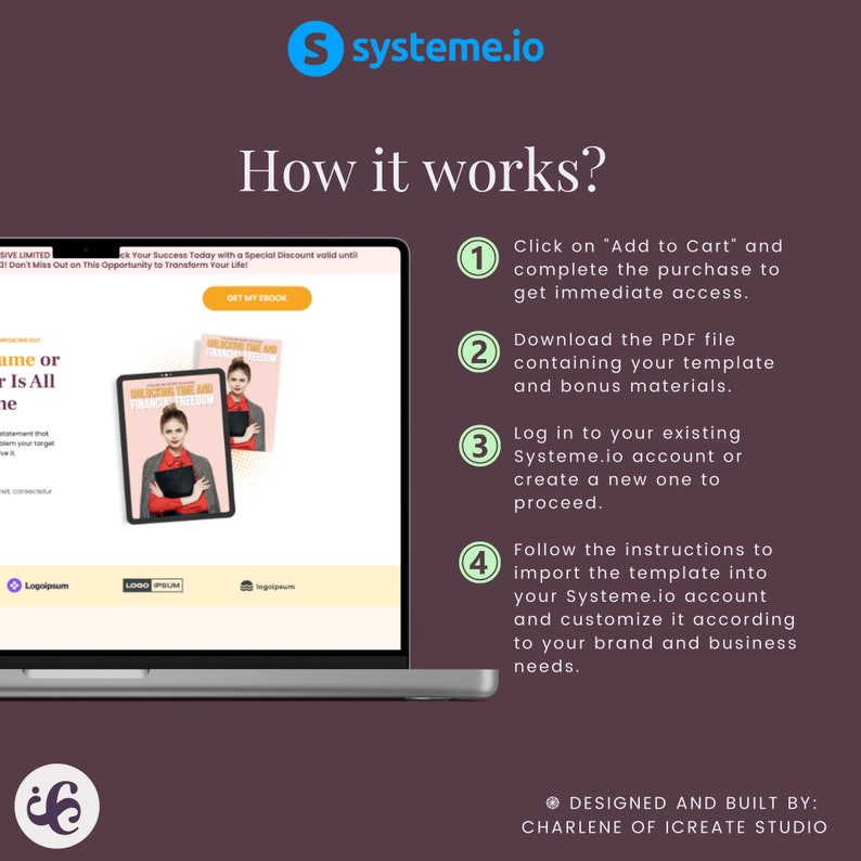 Systeme.io Template Ebook or Digital Product Sales Funnel for Coaches ...