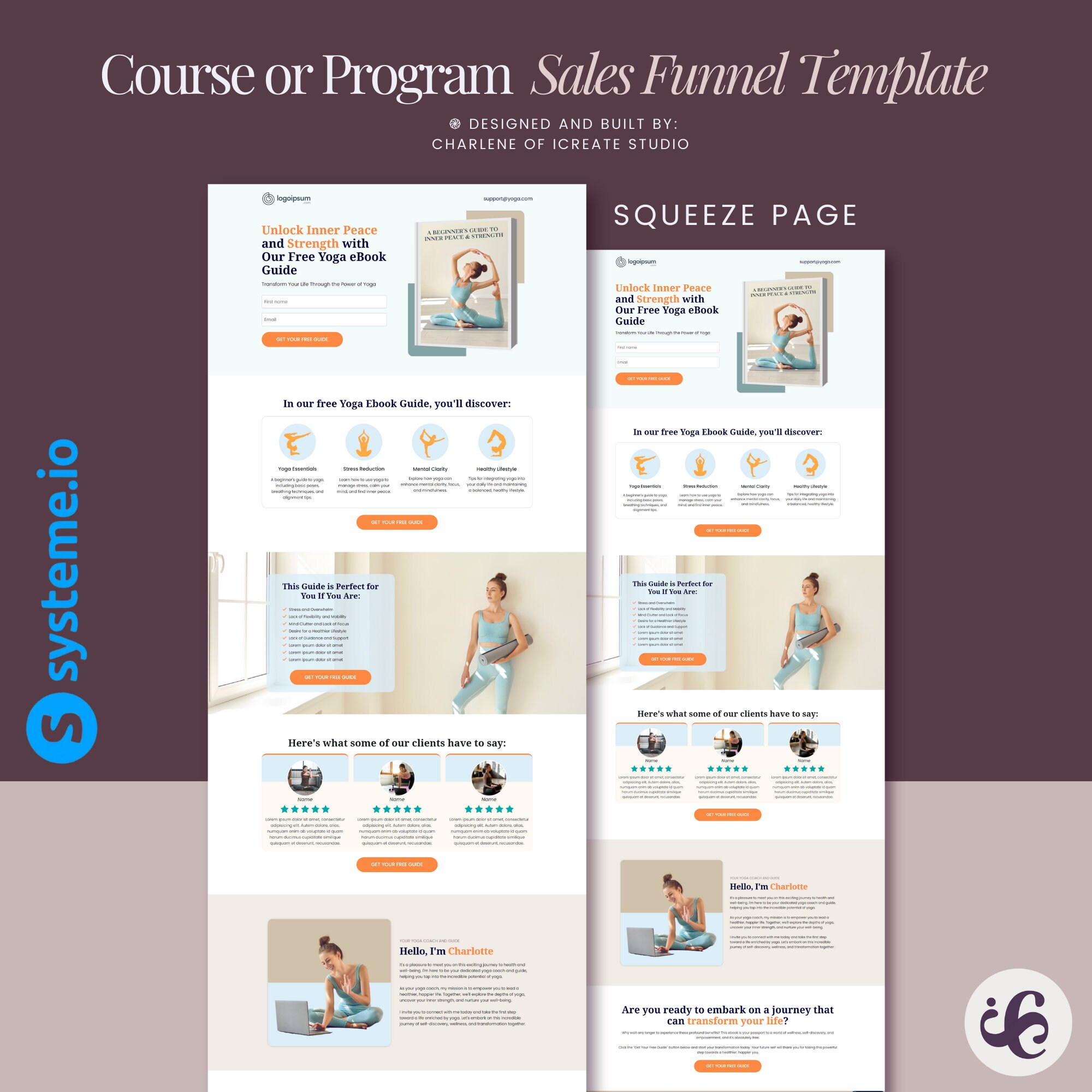 Systeme.io Funnel Template Program or Course Sales Funnel Template for ...