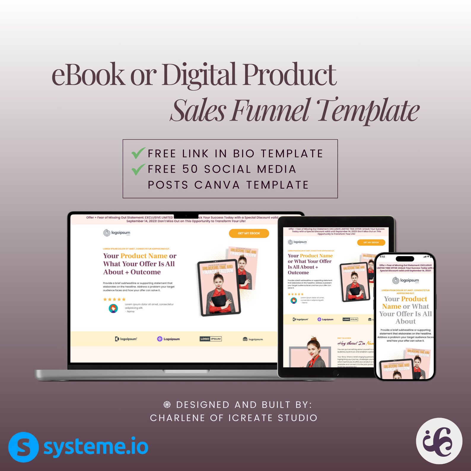 Systeme.io Template Ebook or Digital Product Sales Funnel for Coaches ...