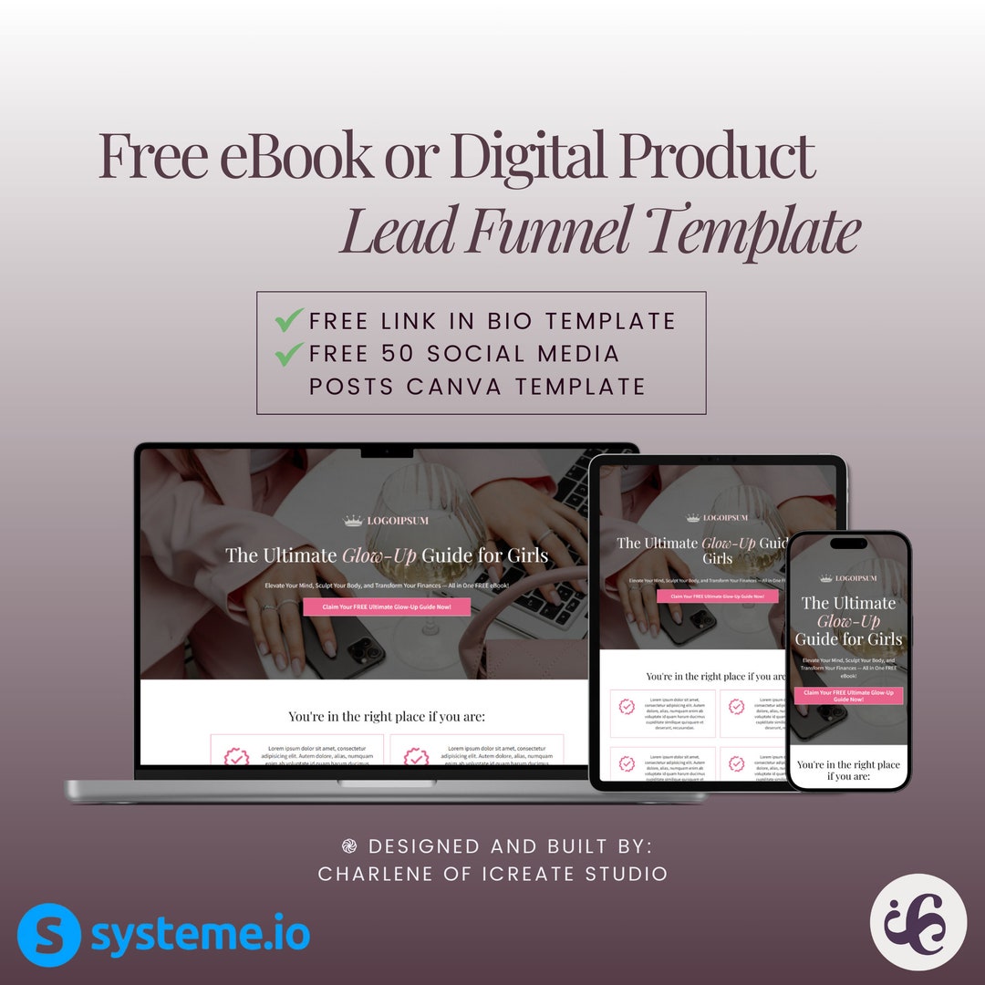 Systeme.io Template Ebook or Digital Product Lead Funnel Template ...