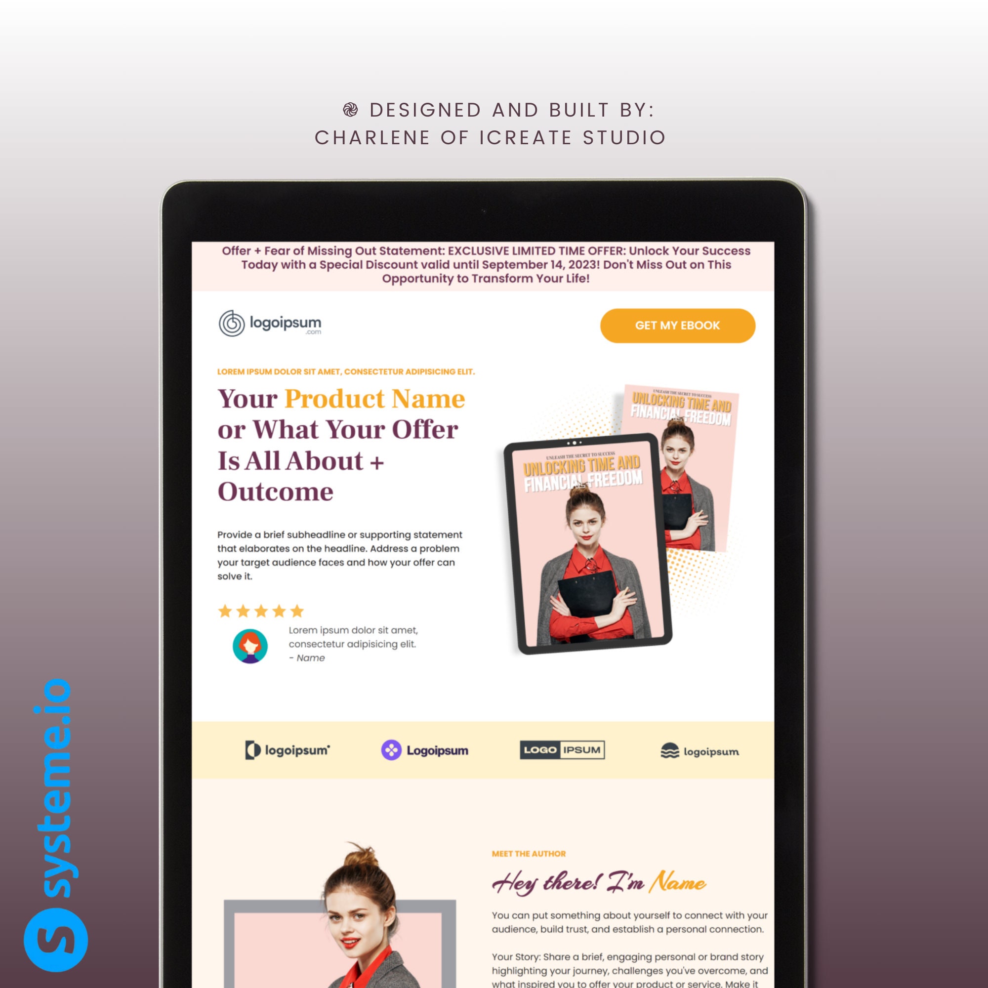 Systeme.io Template Ebook or Digital Product Sales Funnel for Coaches ...