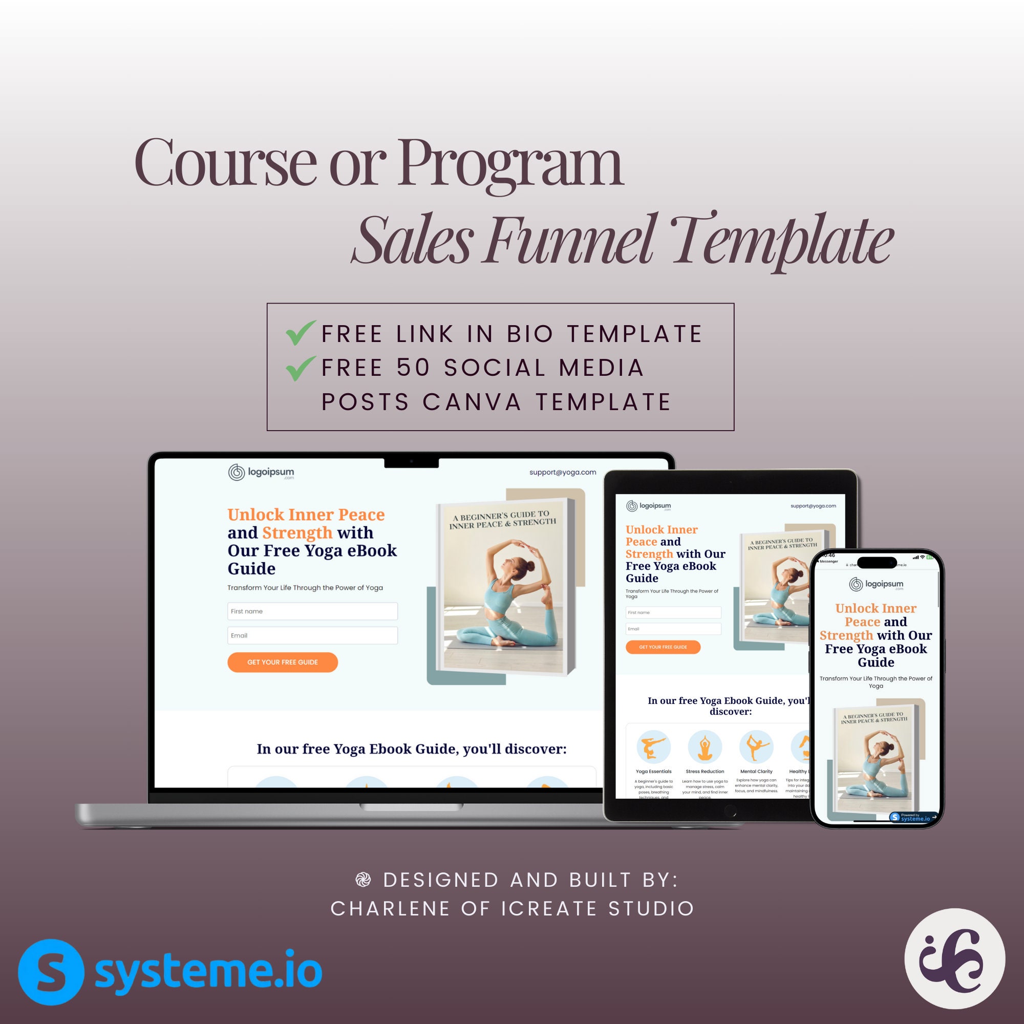 Systeme.io Funnel Template Program or Course Sales Funnel Template for ...