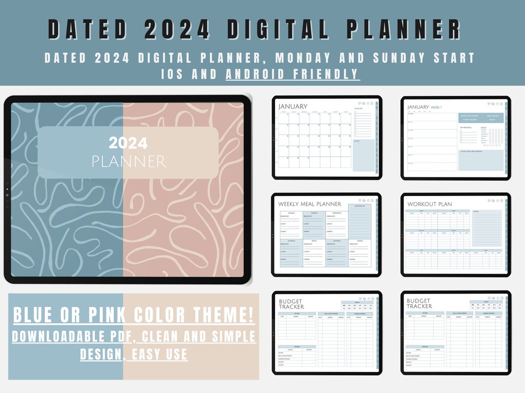 2024 Dated Digital Planner | Goodnotes | Android Tablet Planner | iPad ...
