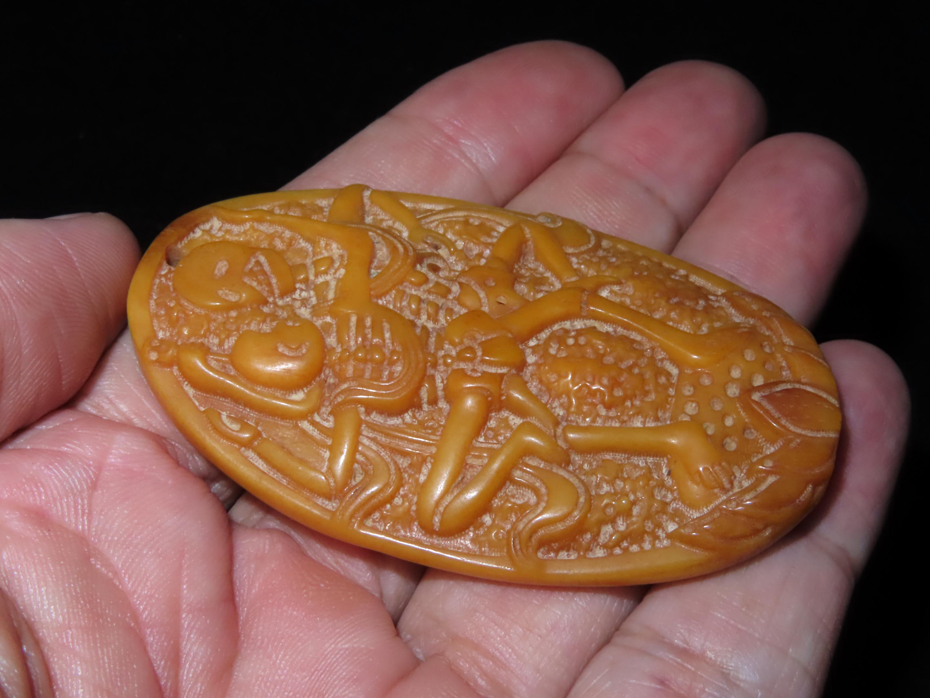 Nepal Tibet Buddhist Yak Bone Twins Dancing Citipati Skeleton Ornament ...