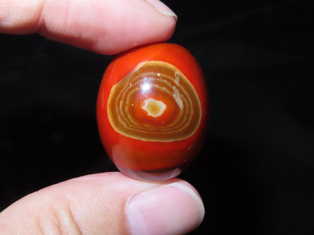 Nepal Tibet Buddhist Ethnic Barrel Shaped South Red Agate Ornament Bead ...