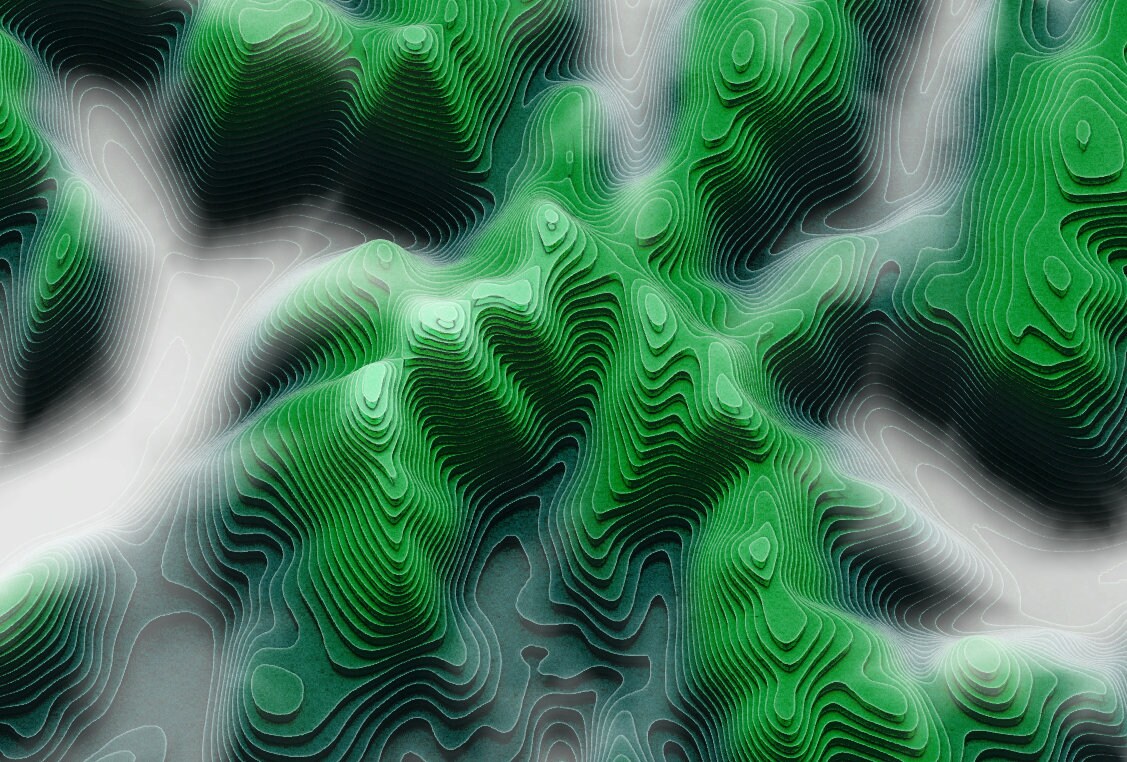 3D Contour Route Map Personalised Route Map Custom Contour Map ...