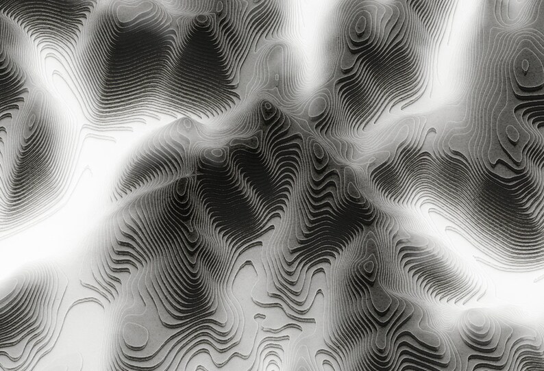 3D Contour Route Map Personalised Route Map Custom Contour Map ...