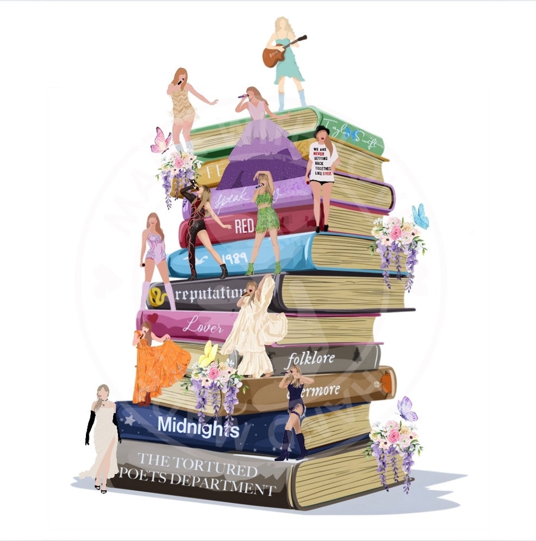 Taylor Swift the Eras Book Collection PNG, the Eras Tour, Taylors ...